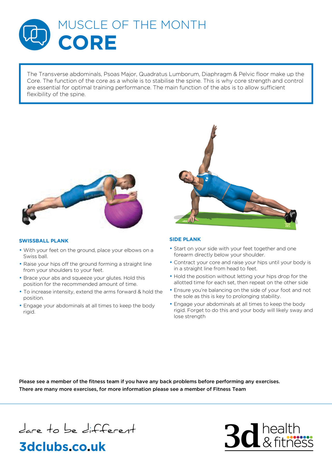 Information Sheets - 3d Clubs