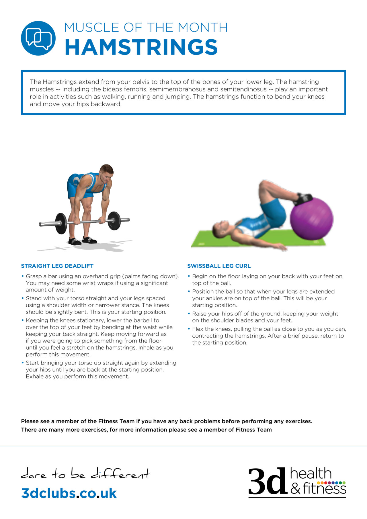 Information Sheets - 3d Clubs